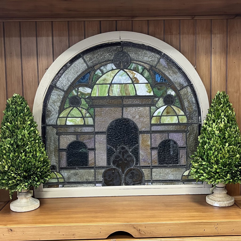 Antique Arched Stained Glass Window – Acosta's Home